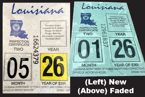 Public Awareness Message – 2026 Motor Vehicle Inspection Sticker Fading ...